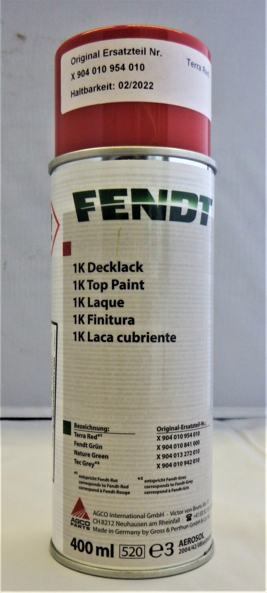 Fendt Red Paint 400ml Aerosol X904010954010 For SaleJohnston Tractors